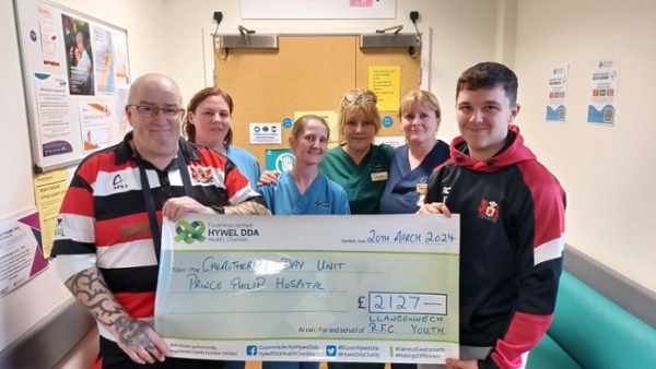 Youth rugby team supports coach by fundraising for chemo unit - Hywel ...