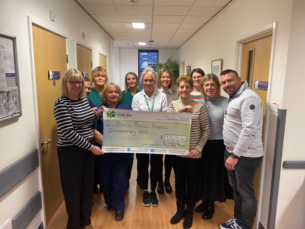 Family raises over £9,000 for chemo unit - Hywel Dda Health charities